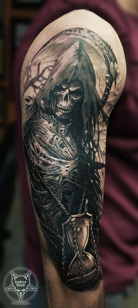 Grim Reaper And Skull Tattoos Cloudgolf
