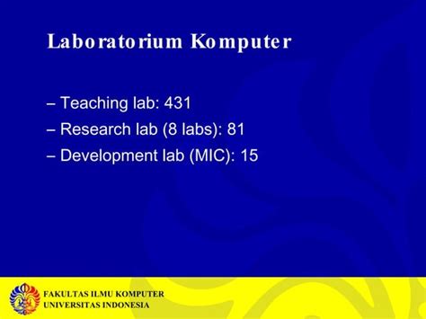 Fasilkom Ui 2010 Fasilitas Ppt