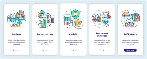 Sustainable City Design Onboarding Mobile App Screen Urban Planning