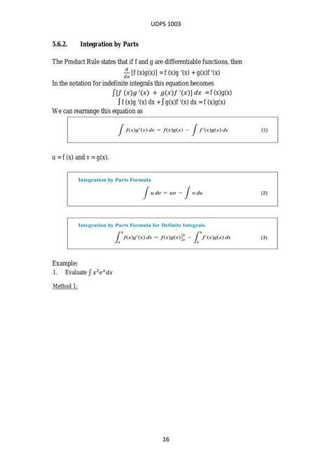 Calculus Integration Uccm1153 Introduction To Calculus And