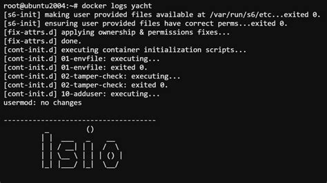 a step by step guide to installing the yacht docker gui
