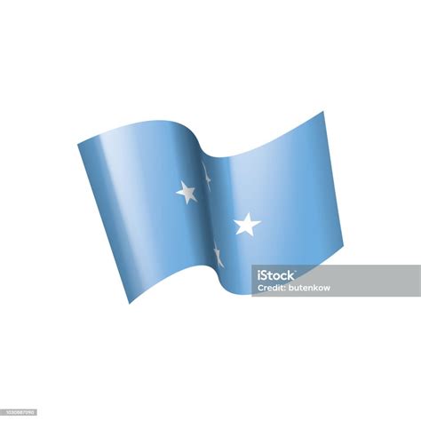 페더레이션된 상태 미크로네시아 플래그 흰색 배경 벡터 일러스트 레이 션 0명에 대한 스톡 벡터 아트 및 기타 이미지 0명 3차원 형태 국가 Istock