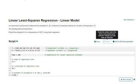 Solved Linear Least Squares Regression Linear Model An Chegg