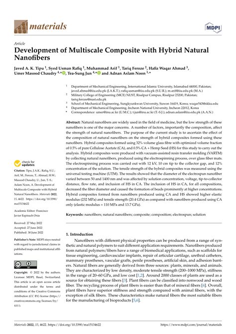 Pdf Development Of Multiscale Composite With Hybrid Natural Nanofibers
