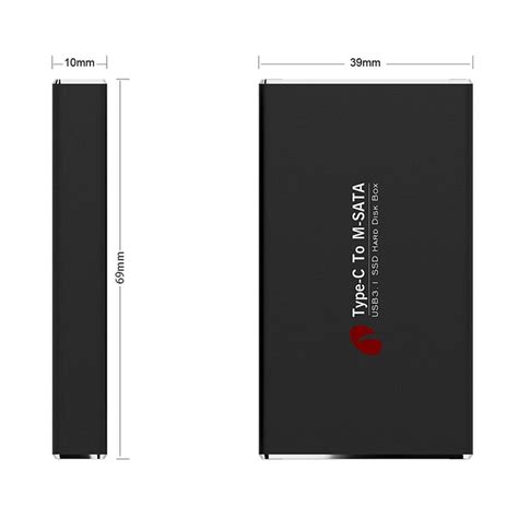 Msata Ssd Mobile Case Type C Usb 3 1 Solid State D Vicedeal