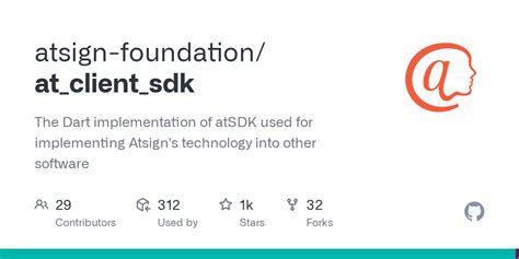 Github Atsign Foundationatclientsdk The Dart Implementation Of Atclient Sdk Used For