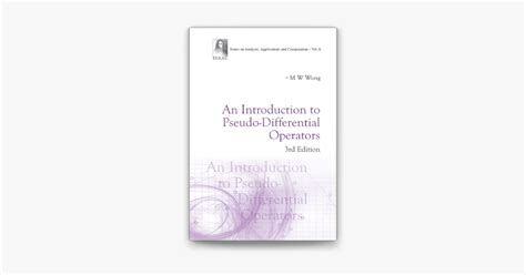 ‎an Introduction To Pseudo Differential Operators By M W Wong Ebook Apple Books