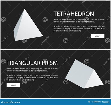 Tetrahedron And Triangular Prism Geometric Figures Stock Vector Illustration Of Corner
