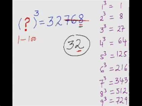Cubic Root Trick To Easily Find Cube Roots Where Cube Root Value Lies Between 1 100 YouTube