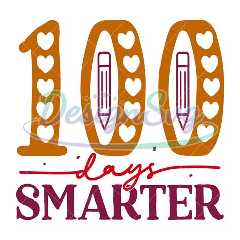 100 day smarter digital png file designsvg