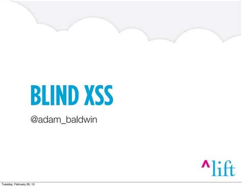 Blind Xss Ppt