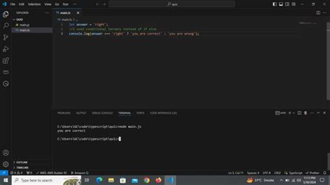 Learn About Typescript Quiz Game With Conditional Ternary Operator Hammad Mehmood Posted On