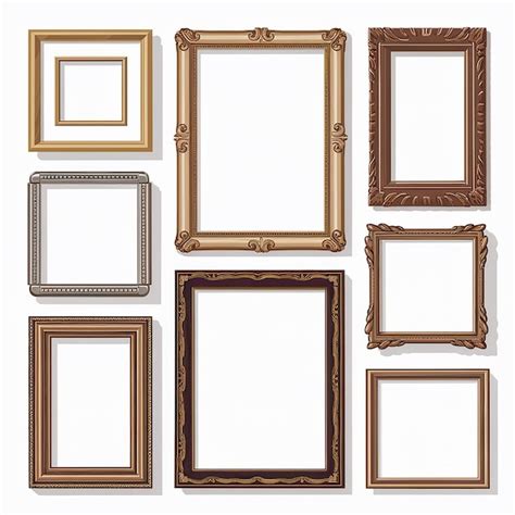 Premium Vector A Collection Of Eight Rectangular Frames Each With Its Unique Design And Color