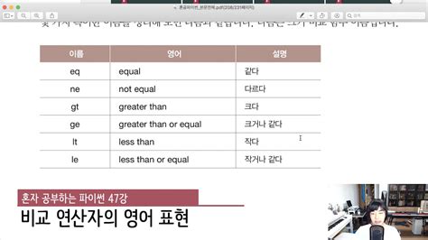 혼자 공부하는 파이썬 47강 특이한 이름의 함수 Youtube
