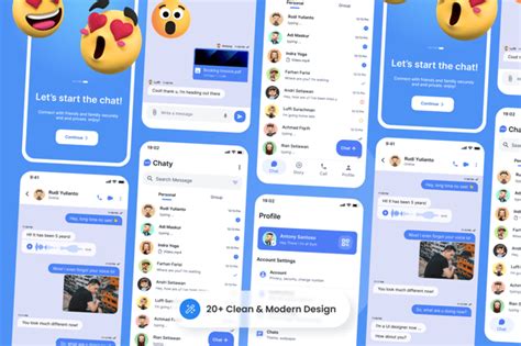 Chaty Chatting And Messaging App Ui Kit Ux And Ui Kits Websites Ft
