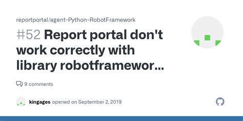 Report Portal Don T Work Correctly With Library Robotframework And Higher Issue