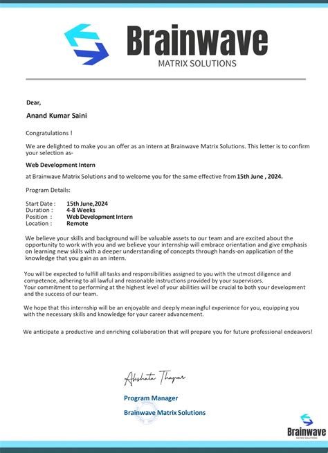 Anand Saini On Linkedin Internship Webdevelopment