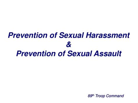 PPT Prevention Of Sexual Harassment Prevention Of Sexual Assault PowerPoint Presentation