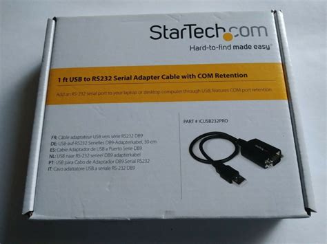 StarTech USB To RS Serial DB Adapter Cable With COM Retention