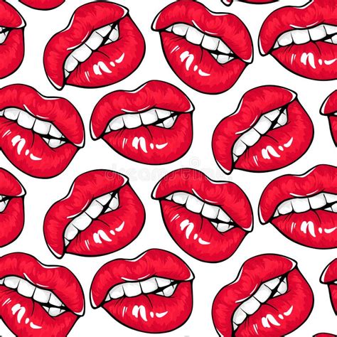 Lip Bite Sketch Stock Illustrations 209 Lip Bite Sketch Stock