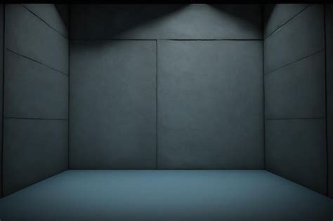 Premium Ai Image Blank Concrete Wide Dark Wall Texture Background