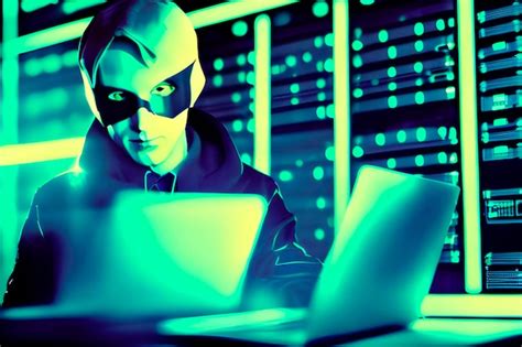 Premium Ai Image The Cyber Crime Hacker In Silhouetted And Disguised Breaking Into The