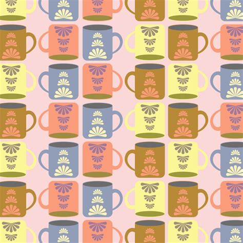 Premium Vector Vector Seamless Mug Pattern Design
