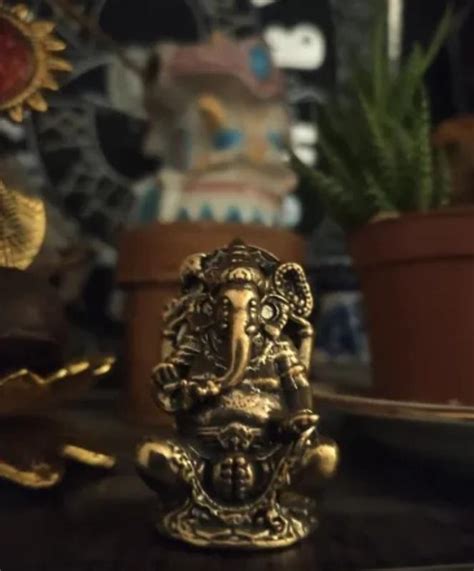 Фігурка статуетка обємна метал латунь слон будда ганеша бог мудрості фінансового добробуту