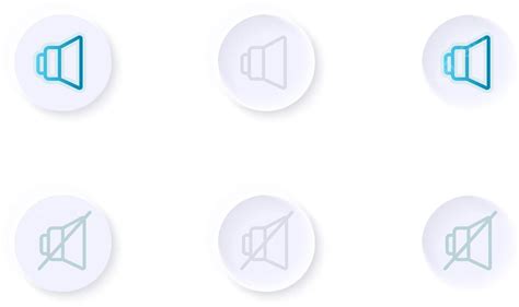 Volume Adjustment Ui Elements Kit Design Icon Player Vector Design