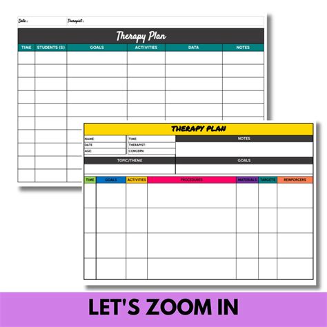 Speech Therapy Lesson Plan Templates Pediatric Settings Digital