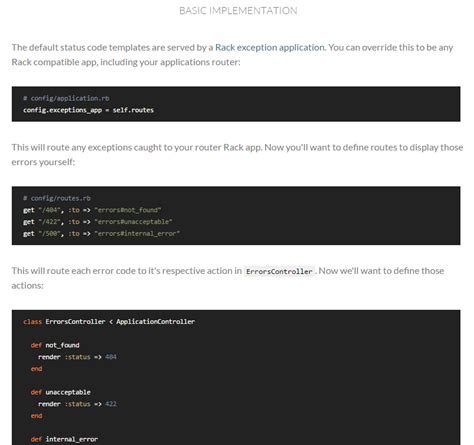Rails 4 Custom Error Pages For 404 500 And Where Is The Default 500