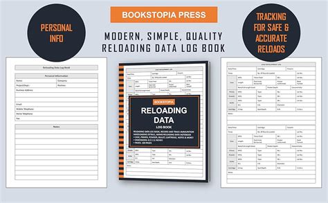 Reloading Data Log Book Ammo Reloading Data Log Book For