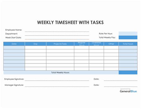 Free Excel Timesheet Templates