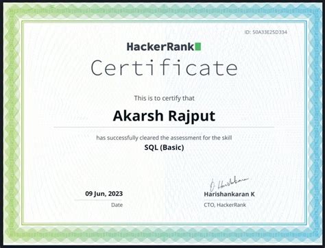 Hackerrank Sql Akarsh Rajput