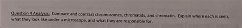 Solved Question 4 Analysis Compare And Contrast