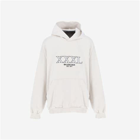 발렌시아가 3xl 후드 라지 핏 오프 화이트 Balenciaga Kream