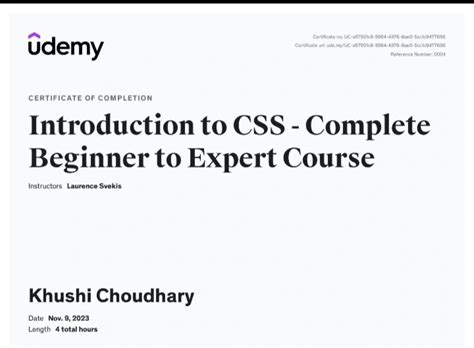 Khushi Choudhary On Linkedin Im Proud To Have Completed The Css