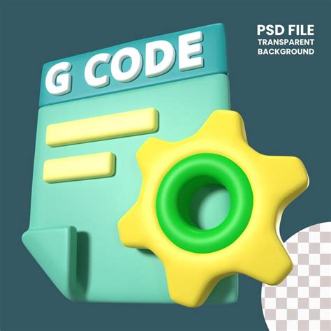 Premium Psd G Code File 3d Illustration Icon