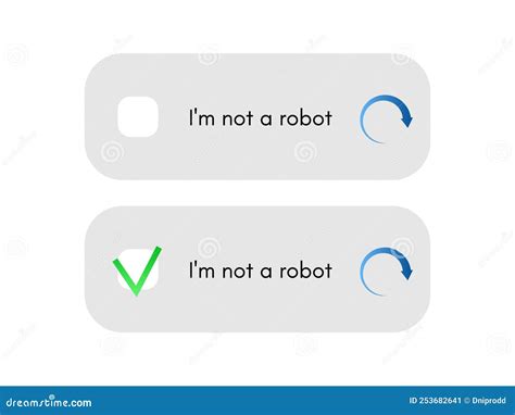 template for entering captcha i`m not a robot cartoon vector
