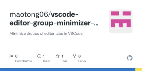 Github Maotong06vscode Editor Group Minimizer Plus Minimize Groups Of Editor Tabs In Vscode