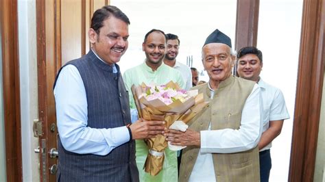 Ex Maharashtra Governor Bhagat Singh Koshyari Meets Devendra Fadnavis In Mumbai