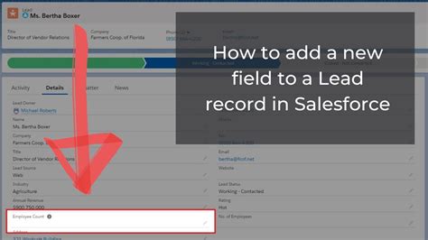 How To Create A New Field On A Lead Record Salesforce Lightning Youtube