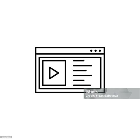 학습 브라우저 스트리밍 아이콘 교육의 요소 그림입니다 기호와 기호는 웹 로고 모바일 앱 Ui Ux에 사용할 수 있습니다 개념에