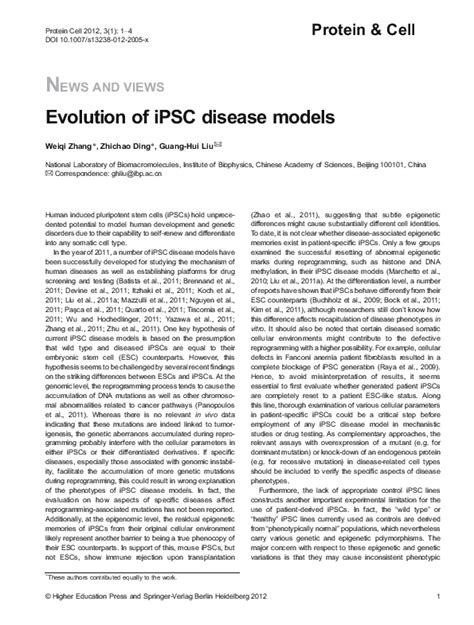 Pdf Evolution Of Ipsc Disease Models