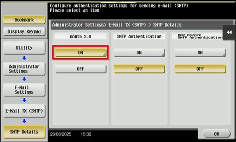 How To Setup Scan To Email Via Oauth 20 For Microsoft Konica