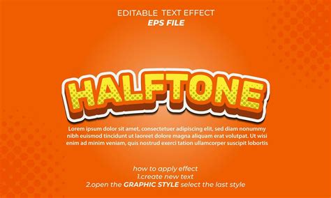 Halftone Text Effect Typography 3d Text Vector Template 25695338 Vector Art At Vecteezy