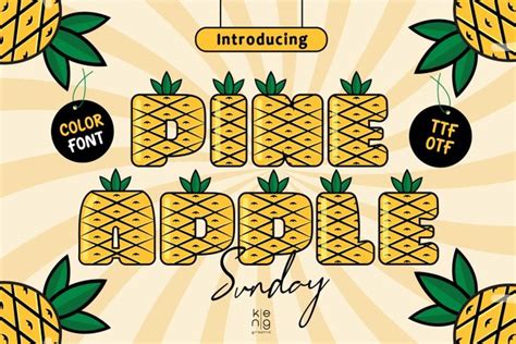 Pineapple Sunday Font Freefontdl