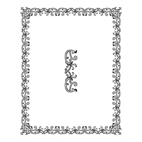 Vintage Floral Classic Calligraphic Retro Vignette Scroll Frames Ornamental Design Elements