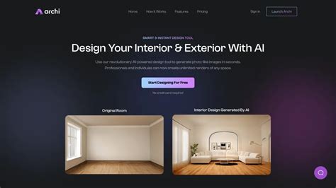 Archi Home Works Ai Powered Interior And Exterior Design Tool