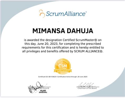 Mimansa Dahuja On Linkedin Training Scrummastercertification Ascm
